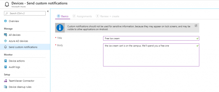 Send notifications to mobile devices with Intune - Simon Scharschinger